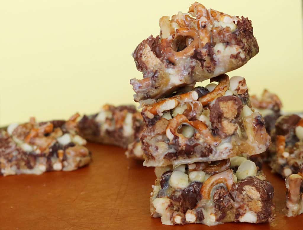 Chocolate Chip Cookie Dough Magic Bars - Pretty Little Bakers